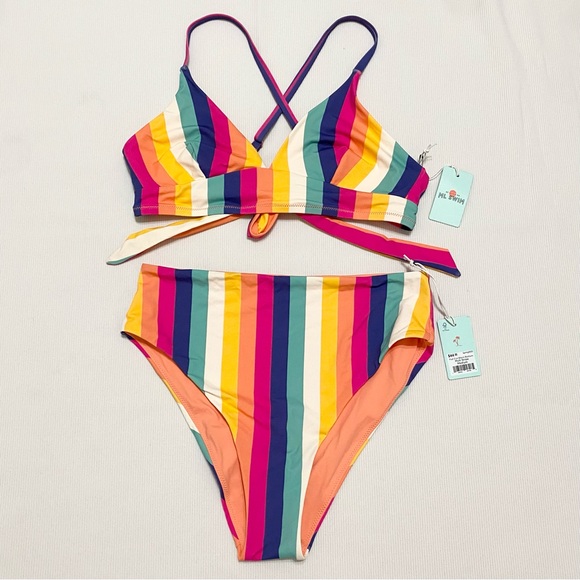 Marine Layer | Swim | Marine Layer Plunge Bikini Top Full Cut Bikini ...